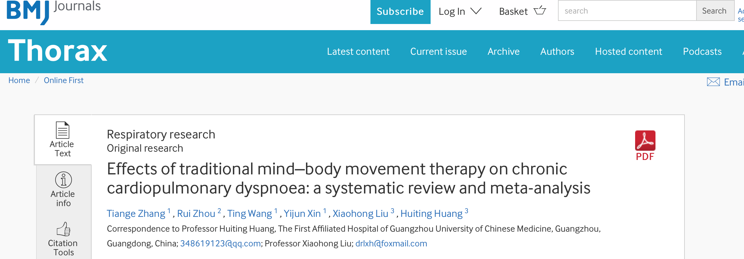 Thorax：太极、瑜伽可改善慢性心/肺源性呼吸困难_医学界-助力医生临床决策和职业成长